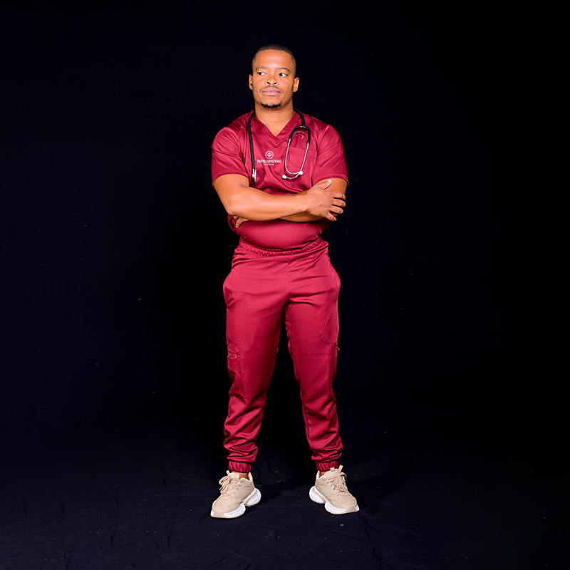 Mpilo Royal Clothing. Standard Scuba Stretching Scrub Set